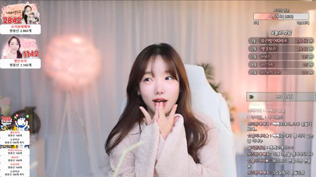 [클립] 주보리♥에게 별풍선 4242개 선물 | SOOP VOD