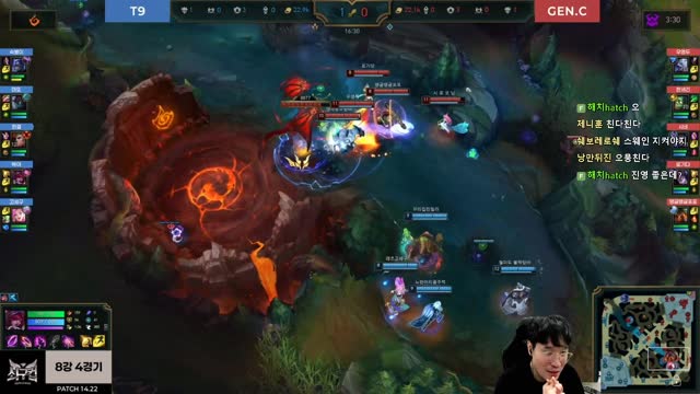 [캐치]T9 vs GEN.C 한타 장면 본 클템님 반응 | SOOP VOD