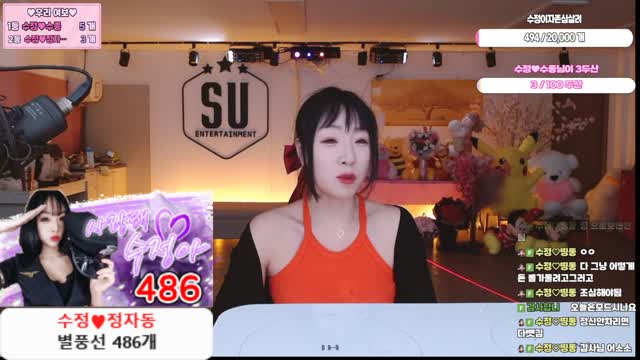 [클립] [SU]BJ수정에게 별풍선 486개 선물 | SOOP VOD