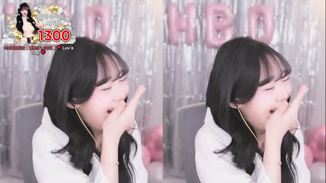 [클립] 러브랑에게 별풍선 1300개 선물 | SOOP VOD