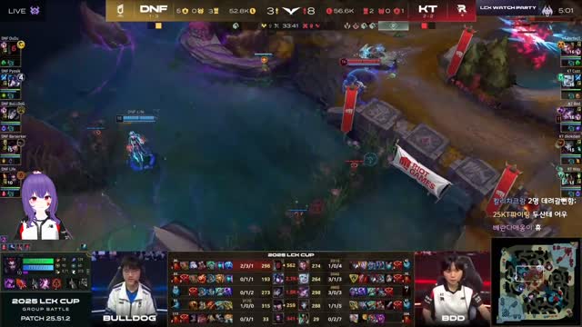 [캐치][01.31] KT vs DN 3세트 바론앞 좋은 교전 킅손녀 포도당 반응 | SOOP VOD