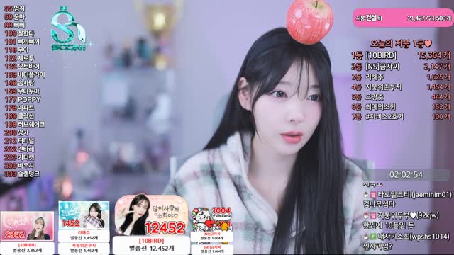 [클립] 지붕위소희에게 별풍선 2852개 선물 | SOOP VOD