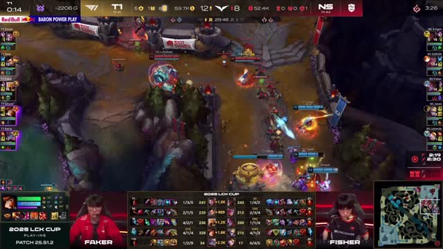 [클립][T1 vs NS] 2025 LCK CUP PLAY-INS ROUND 2 | SOOP VOD