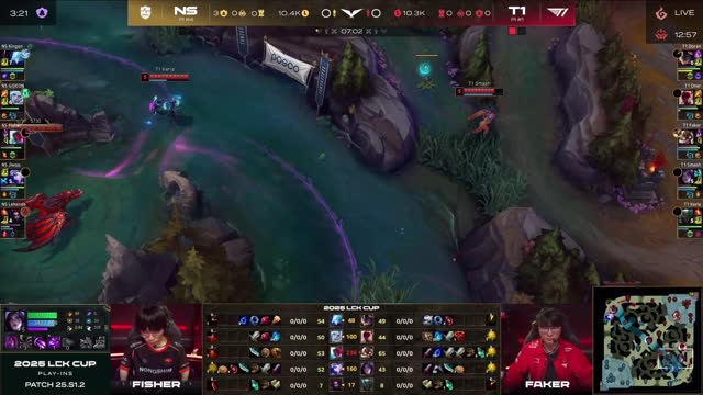 [클립][T1 vs NS] 2025 LCK CUP PLAY-INS ROUND 2 | SOOP VOD