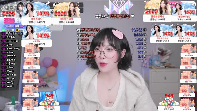[클립] 햇동이♥에게 별풍선 1435개 선물 | SOOP VOD