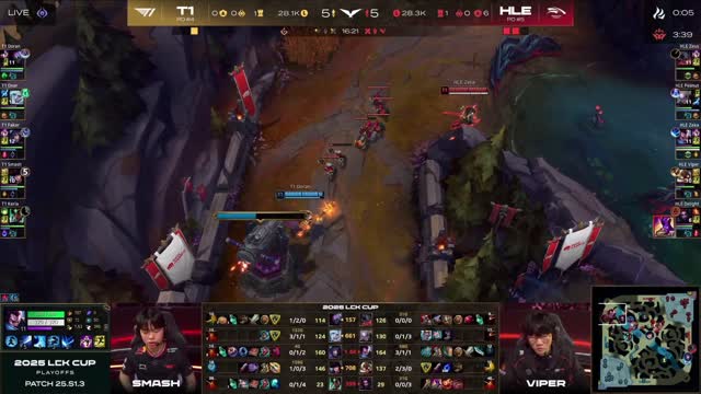 [클립][T1 vs HLE] 2025 LCK CUP PLAYOFFS ROUND 1 | SOOP VOD