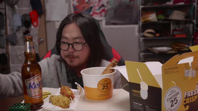 [캐치]gs 편의점 크리스피치킨+맥주 한잔 | SOOP VOD