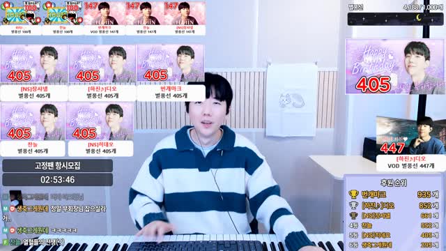 [클립] 하진♪에게 별풍선 447개 선물 | SOOP VOD