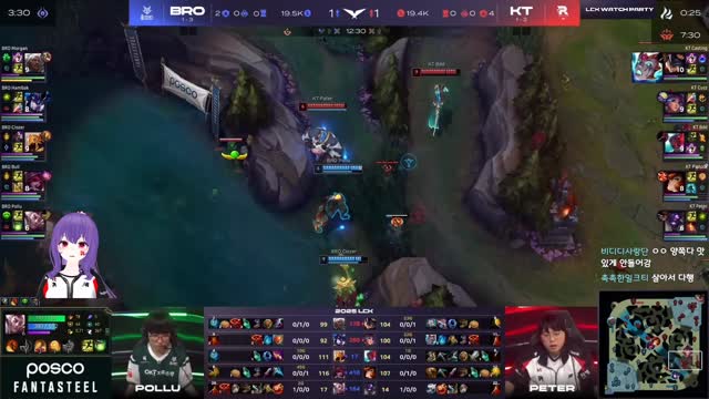 [캐치][04.17] LCK KT vs BRO 1SET 바텀쪽 좋은 킬 내는 KT | SOOP VOD