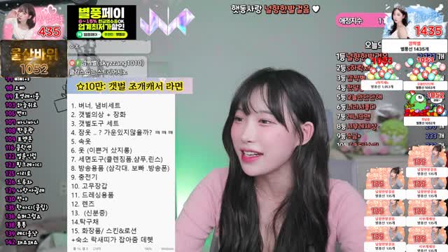 [클립] 햇동이♥에게 별풍선 135개 선물 | SOOP VOD