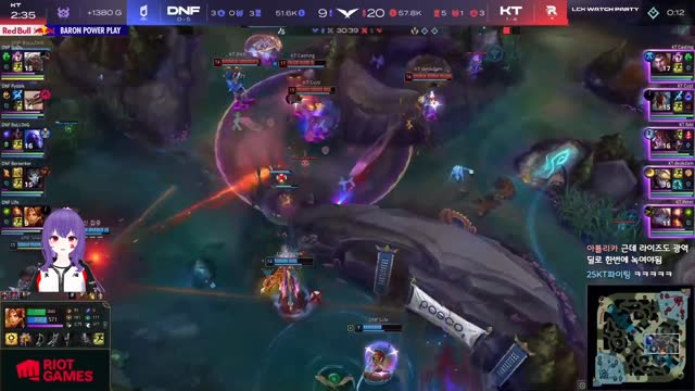 [캐치][04.20] LCK KT vs DNF 2SET 4용앞 좋은 교전 KT | SOOP VOD