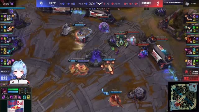 KT vs DNF 경기 KT 승리 세트를 보고 도파민 터진 민결희 반응 | SOOP VOD