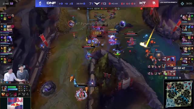 [캐치]김민교x칸 LCK KT vs DNF 레전드매치업 #LckWatchParty | SOOP VOD
