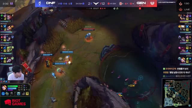 [캐치]김민교 LCK GEN vs DNF 풍연등장 #LckWatchParty | SOOP VOD