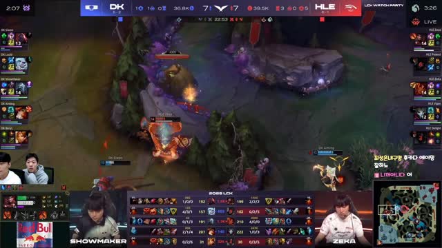[캐치]김민교x스맵 LCK HLE vs DK 한화생명 응원의신^^ #LckWatchParty | SOOP VOD