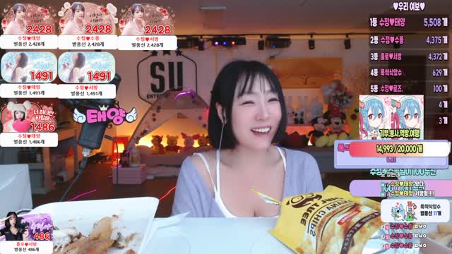 [클립] [SU]BJ수정에게 별풍선 486개 선물 | SOOP VOD