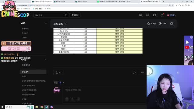 [클립] 하두링에게 별풍선 122개 선물 | SOOP VOD