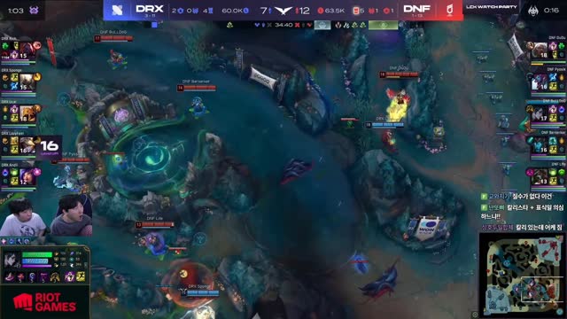 [클립]김민교x칸 LCK DRX vs DNF 레전드매치업 #LckWatchParty | SOOP VOD