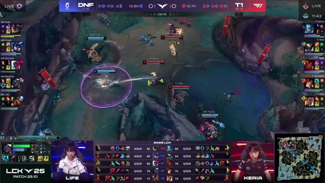 [클립][DNF vs T1] 2025 LCK | SOOP VOD