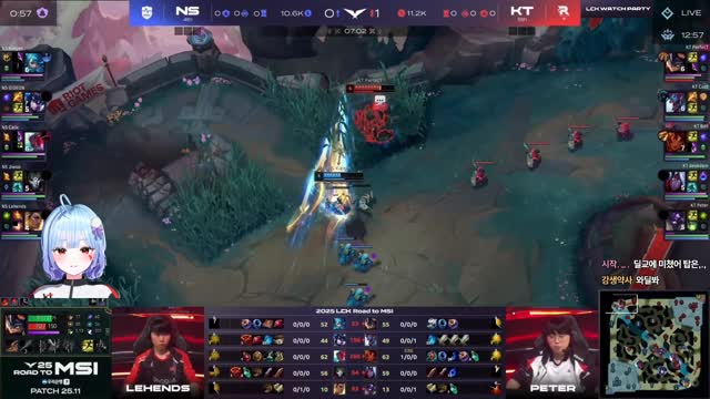 [민결희] KT vs NS 1세트 KT를 낯설어 하는 결희 | SOOP VOD