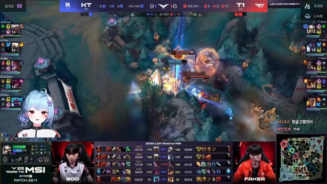 [클립][kt파트너] 고점의 케이티 vs 다전제의 티원 KT vs T1 msi 선발전 #LckWatchParty | SOOP VOD