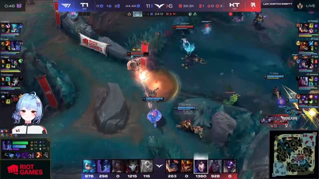 민결희) 뽀즈!! 뽀즈!! 뽀즈 ㅠㅠㅠㅠㅠ [KT vs T1] | SOOP VOD