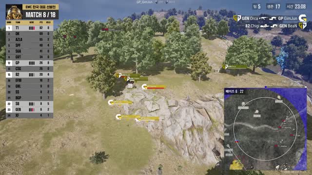 [클립]EWC: PUBG 한국 선발전 2025 2일차 2라 GP GENG | SOOP VOD