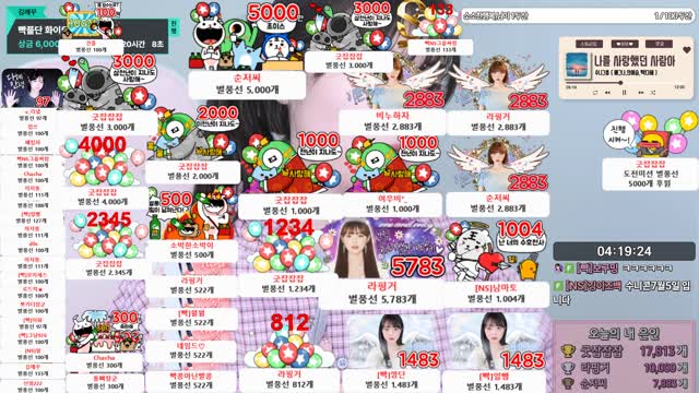 [클립] 빡다혜♥에게 별풍선 1483개 선물 | SOOP VOD