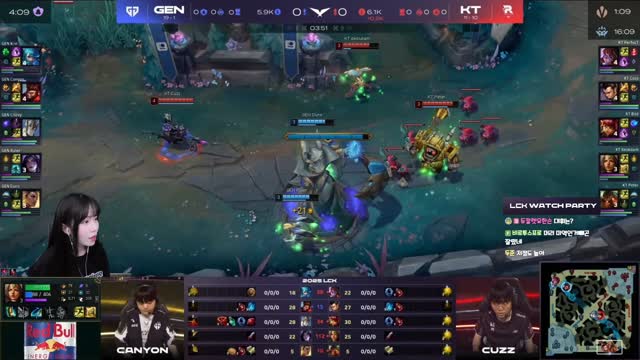 듀단 젠지응원방 오픈!!! 젠지vsKT | SOOP VOD