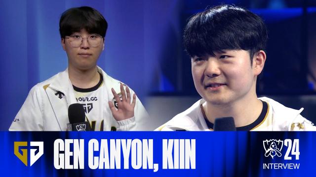 GEN Canyon, Kiin 인터뷰 | 10.20 | 2024 월드 챔피언십 | SOOP VOD